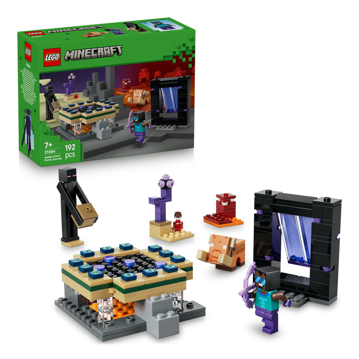 21584 LEGO Minecraft Nether & End Portal Journey – Brickem LEGO Online ...
